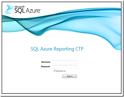 SQL Azure Reporting